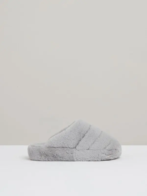 REISS Andrea Faux Fur Slippers