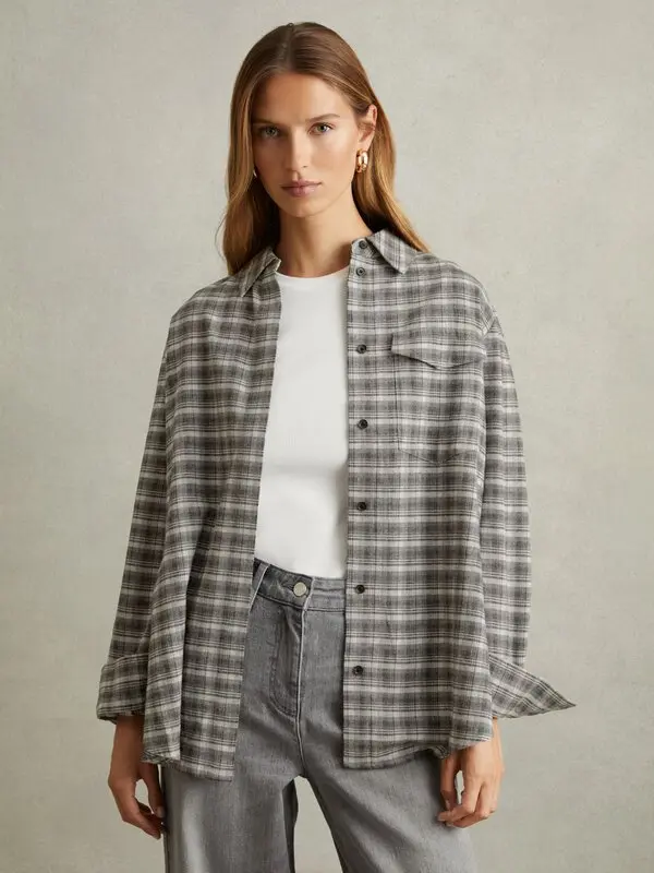 REISS Lorena Checked Shirt