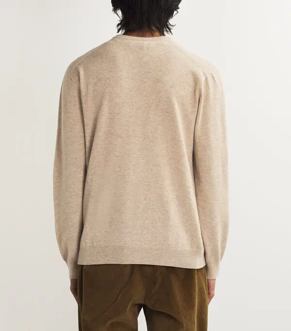 Johnstons Of Elgin Cashmere V-neck Sweater - Beige