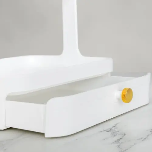 ZADRO Back-to-school Led Lighted Makeup Mirror With Tray & Drawer - White