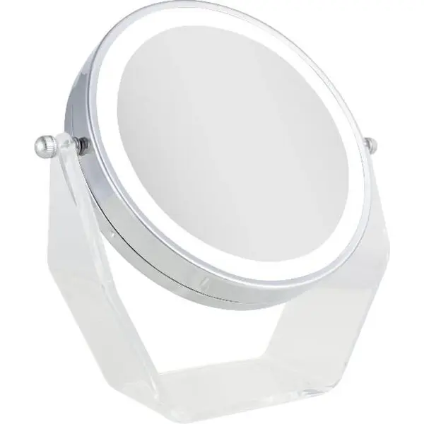 ZADRO Lighted Makeup Mirror With Magnification & Swivel - Chrome