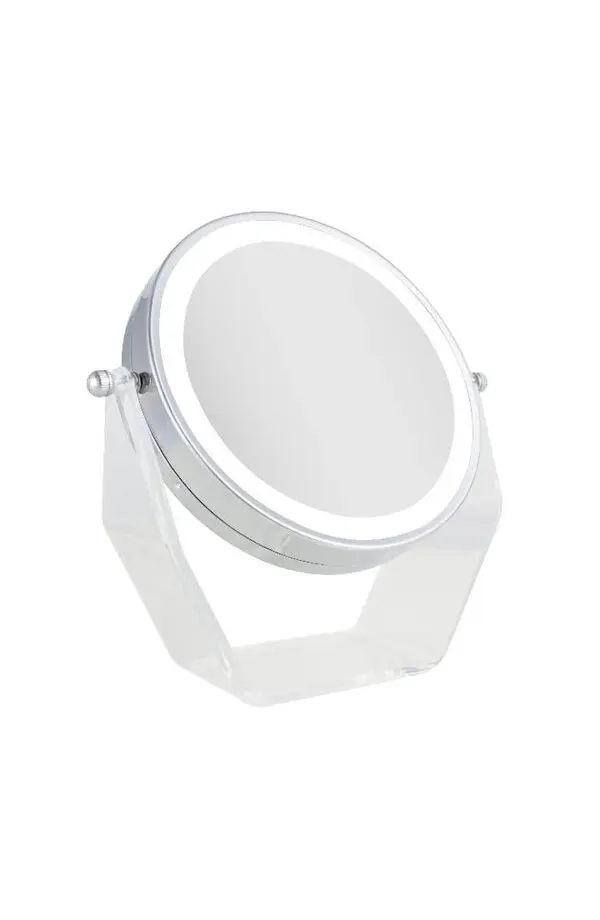 ZADRO Lighted Makeup Mirror With Magnification & Swivel - Chrome