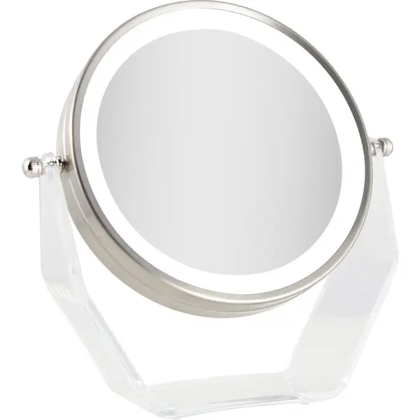 ZADRO Lighted Makeup Mirror With Magnification & Swivel - Satin Nickel