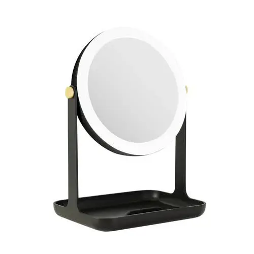 ZADRO Back-to-school Lighted Makeup Mirror With Accessory Tray & Phone Holder - Black