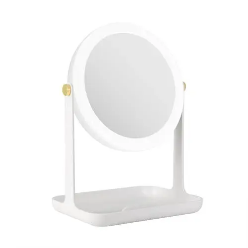 ZADRO Back-to-school Lighted Makeup Mirror With Accessory Tray & Phone Holder - White