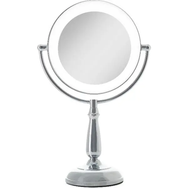 ZADRO Lighted Makeup Mirror With 10x/1x Magnification & Touch Base Controls - Chrome
