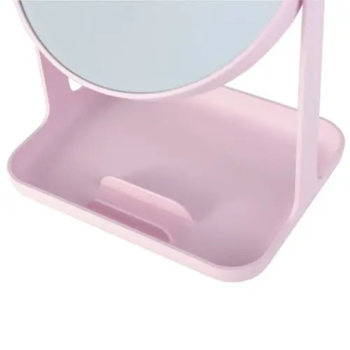 ZADRO Back-to-school Makeup Mirror With Accessory Tray & Phone Holder - Rose Quartz