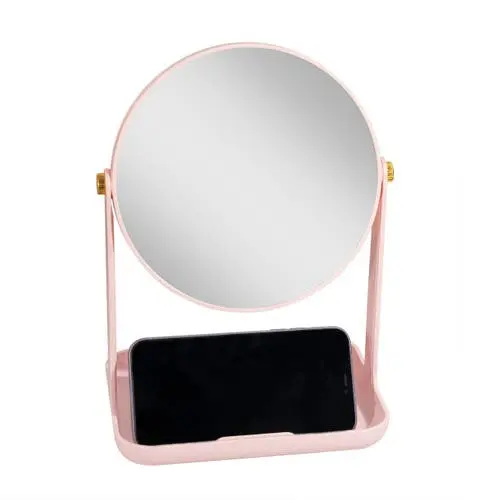 ZADRO Back-to-school Makeup Mirror With Accessory Tray & Phone Holder - Rose Quartz