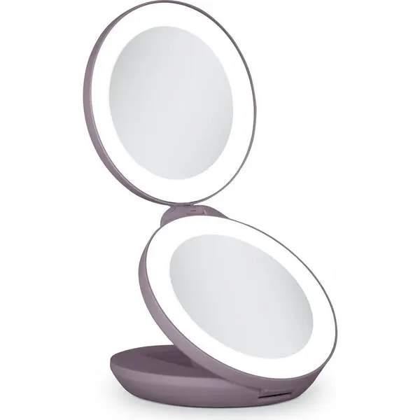 ZADRO Lighted Travel Mirror With Magnification & Folding-to-compact - Cinnamon Slate