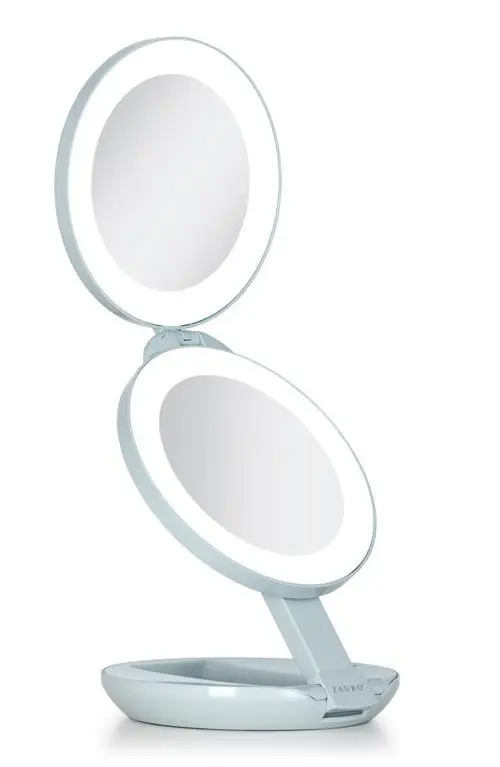 ZADRO Lighted Travel Mirror With Magnification & Folding-to-compact - French Blue