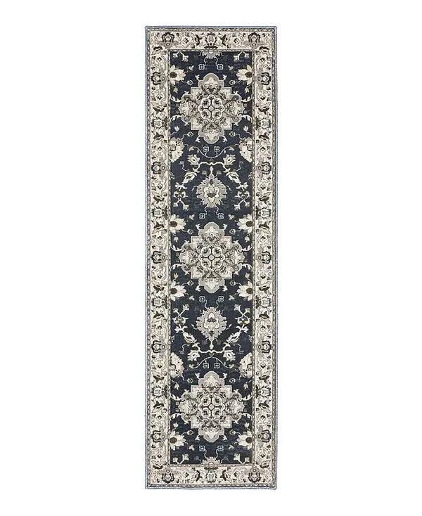 ORIENTAL WEAVERS Ellington Ell08 Runner Area Rug, 2'3 X 7'6 - Blue