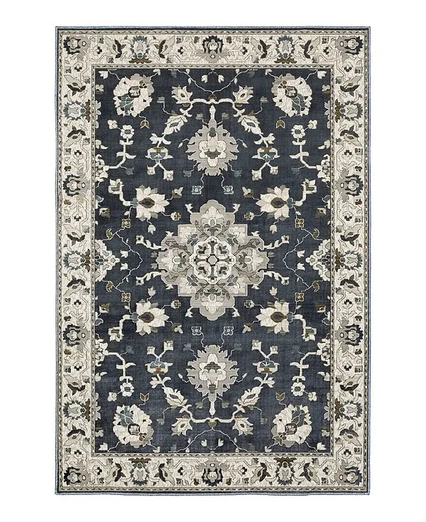 ORIENTAL WEAVERS Ellington Ell08 Area Rug, 3'10 X 5'5 - Blue