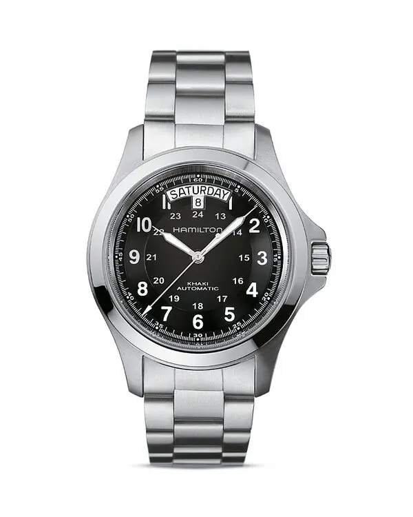 Hamilton Khaki King Automatic Watch 40mm - Black/silver