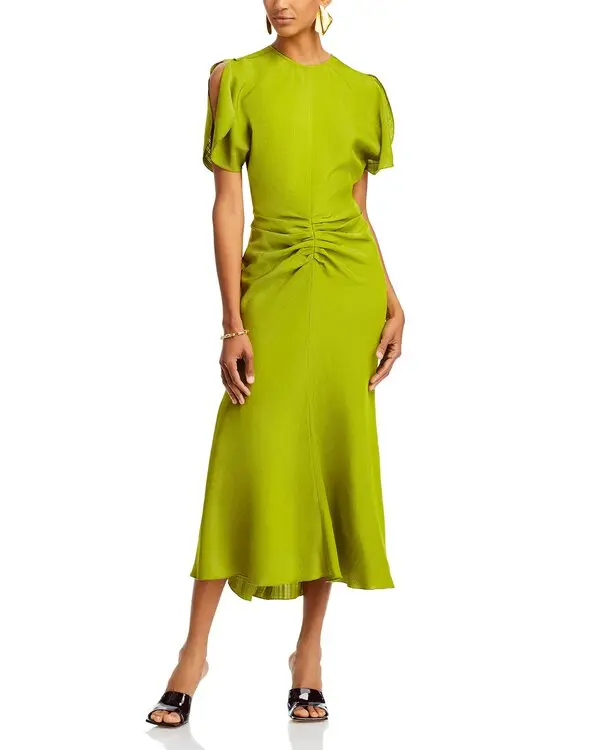 knee length dresses for ladies Faye - Gathered Bodice Midaxi Dress