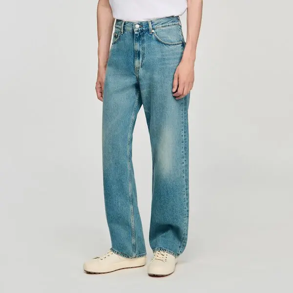 Sandro Baggy Jeans With Pockets - Blue