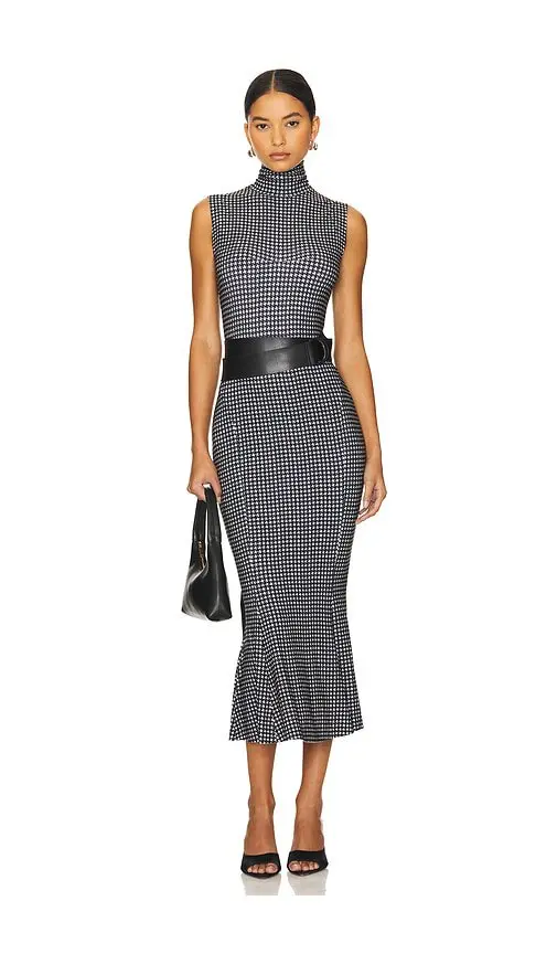 mini fishtail dress Norma Kamali Long Sleeves Turtle Fishtail Mini Dress Women's Clothing : MD (Women's 6)
