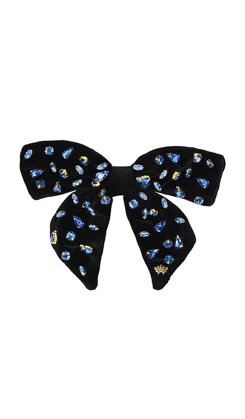Lele Sadoughi Candy Bow Barrette In Jet - 57% Off | Editorialist display picture 1