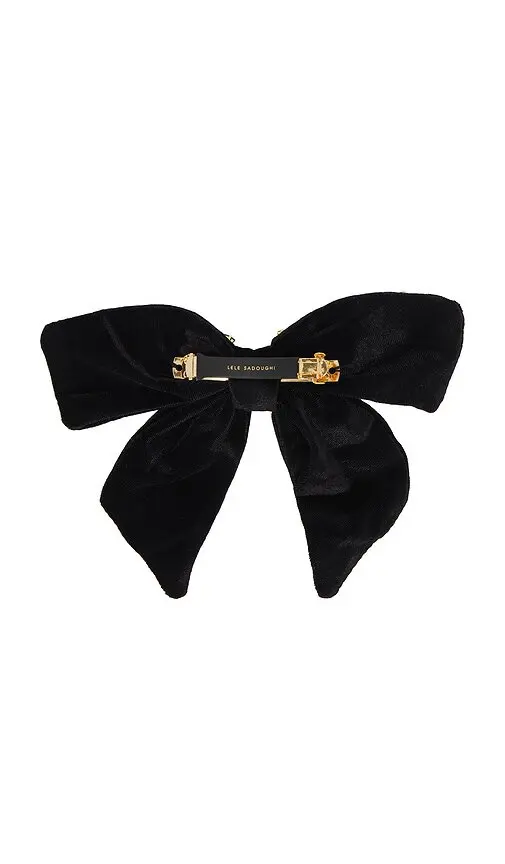 Lele Sadoughi Candy Bow Barrette In Jet - 57% Off | Editorialist display picture 2