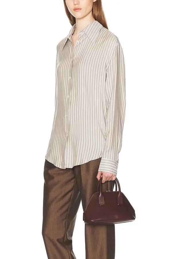 THE ROW Mini Devon Saddle Leather Bag