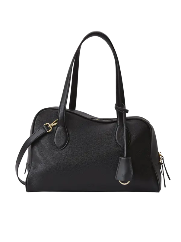 ATP ATELIER Noale Grained Leather Bowling Bag - Black