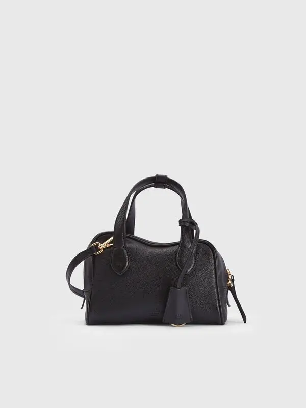 ATP ATELIER Ormelle Grained Leather Top Handle Bag - Black
