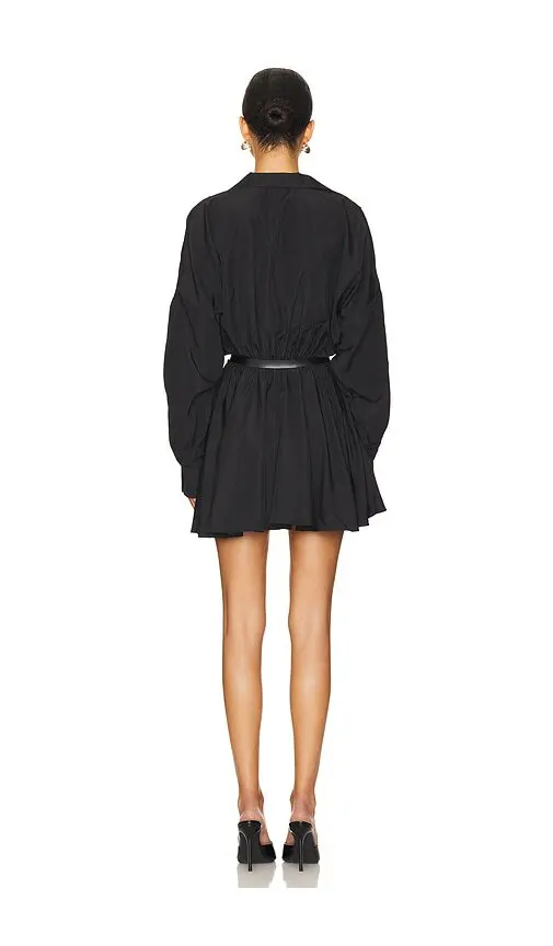 Norma Kamali Oversized Shirt Flared Mini Dress