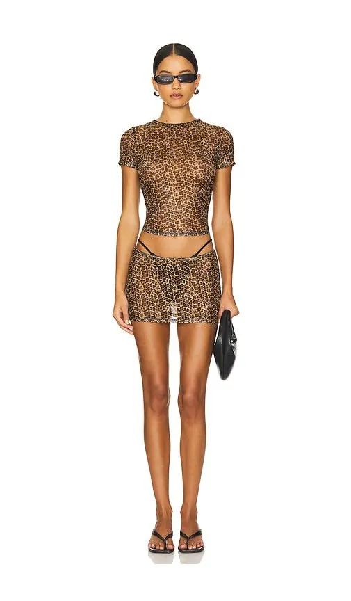 Miaou Mini Tee - Brown