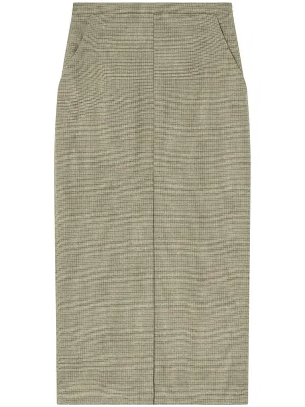 Pinko Checked Pencil Skirt