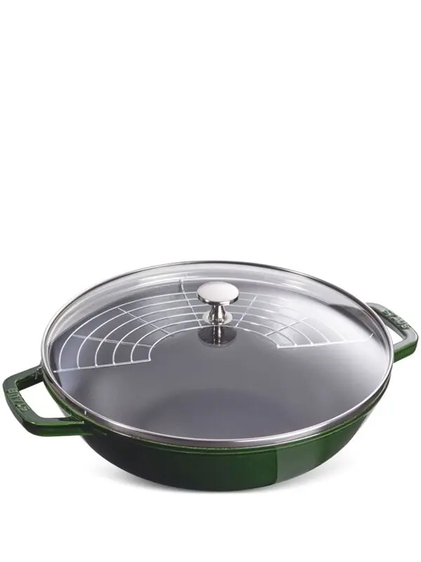 STAUB Cast Iron Wok - Green
