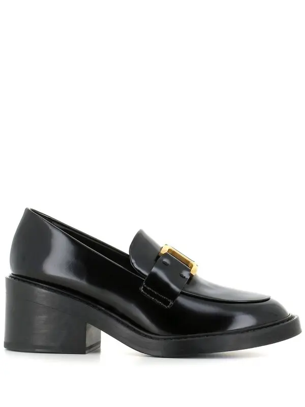 Chloé 60mm Buckled Leather Loafers
