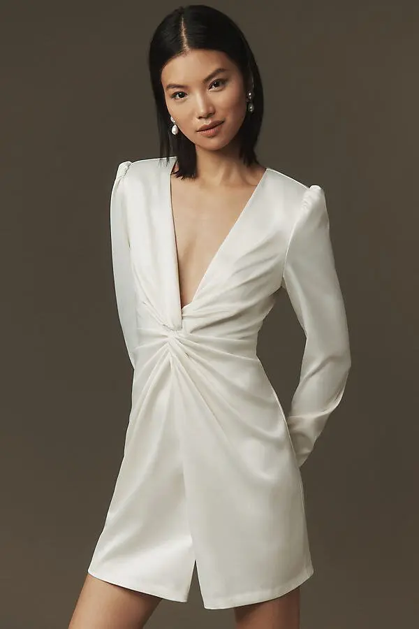 knee length dresses for ladies Lumina Long Sleeve Mini Dress