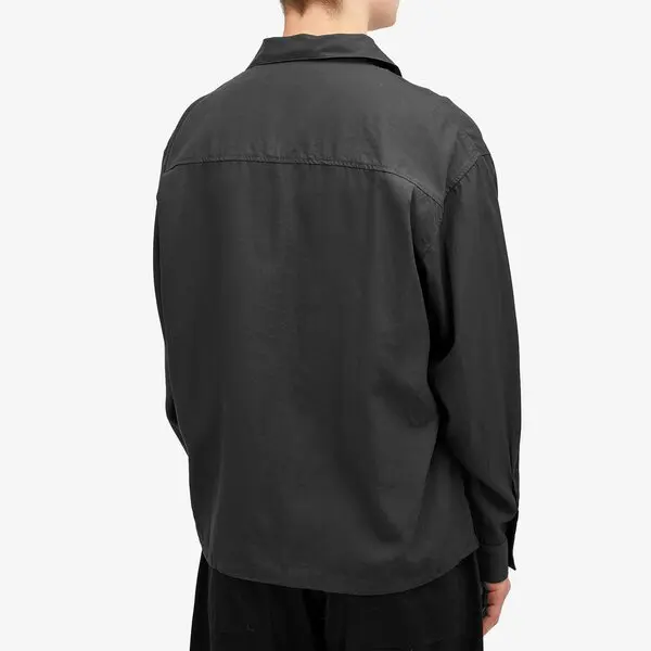 Neighborhood Open Collar Shirt - Black | Editorialist