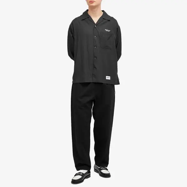 Neighborhood Open Collar Shirt - Black | Editorialist