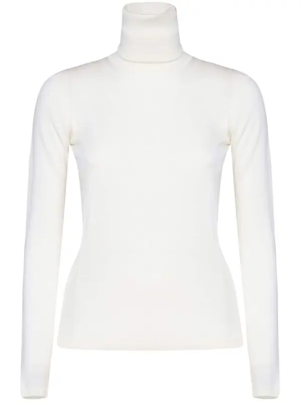 Max Mara Roll-neck Jumper - White