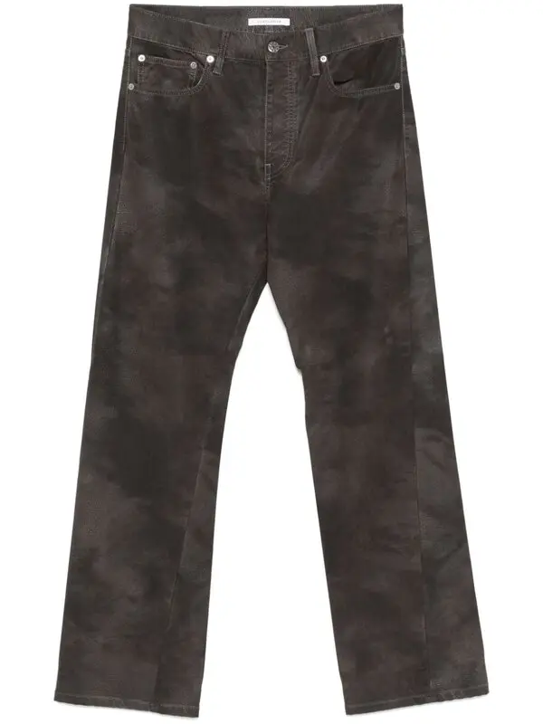 SUNFLOWER Straight Leg Faux Leather Trousers - Grey