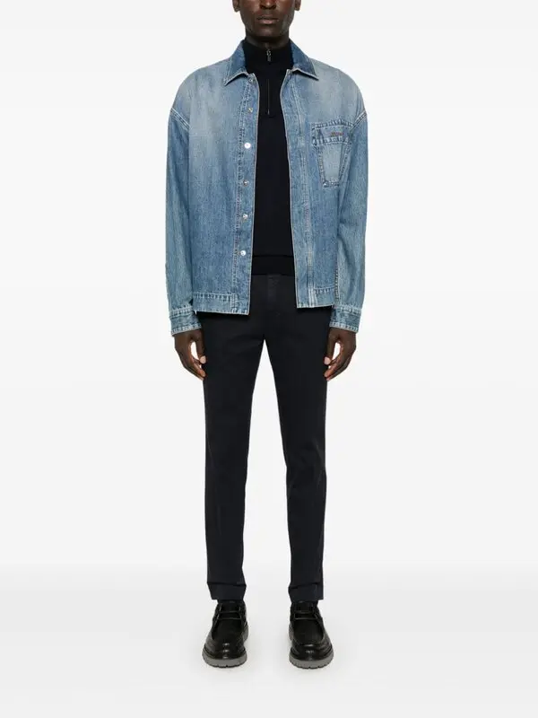 Colombo Mock-neck Sweater - Blue