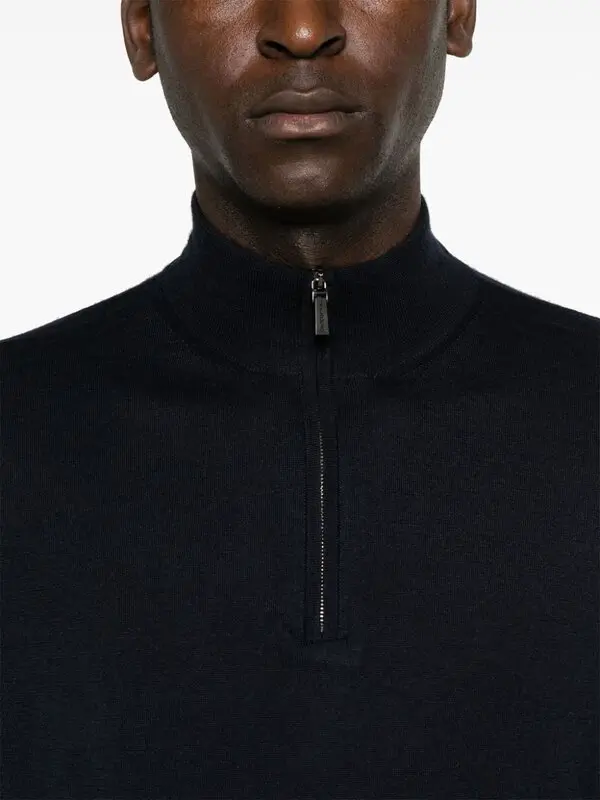 Colombo Mock-neck Sweater - Blue