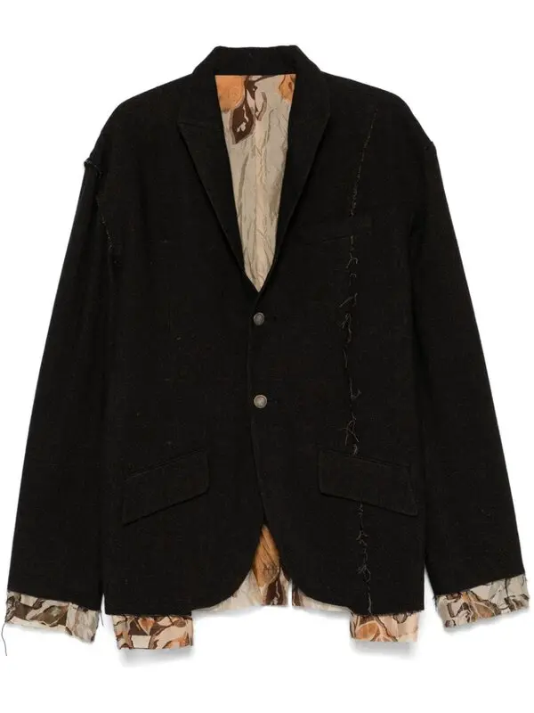 CHIAHUNG SU Patchwork Blazer - Brown