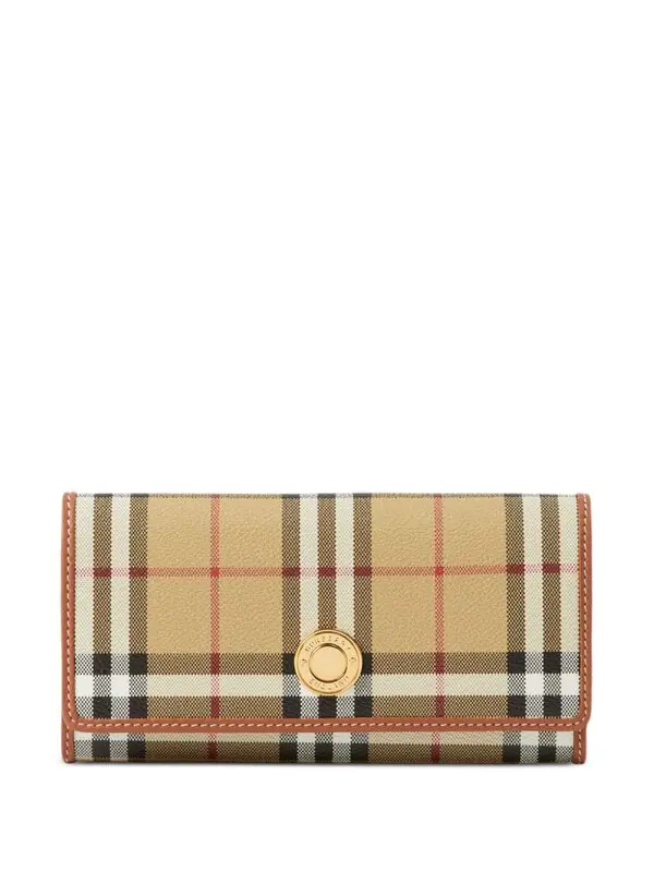 Burberry Check Folding Wallet - Neutrals