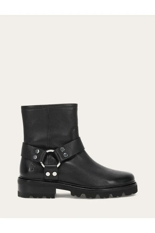 Frye Olivia Harness Short Booties - Black