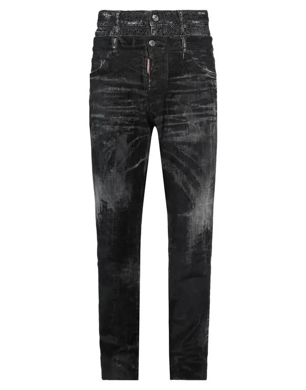 Dsquared2 Jeans With Leather Trims