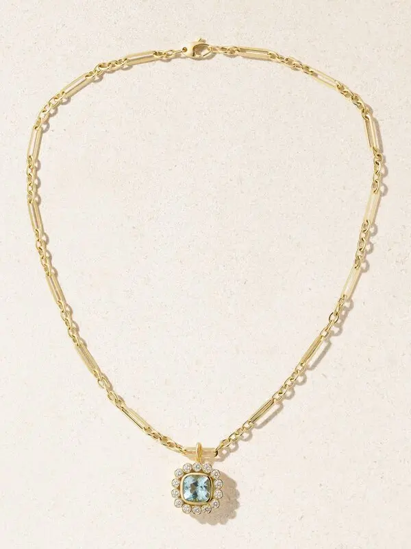 Brent Neale Wildflower Topaz And Diamond Necklace - Gold