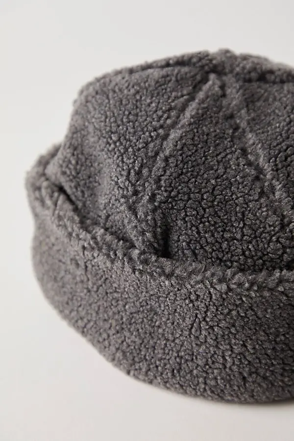 Free People Sherpa Fisherman Cap - Charcoal | Editorialist