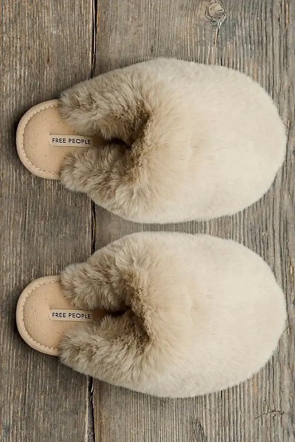 Free People Snowball Slippers - Taupe