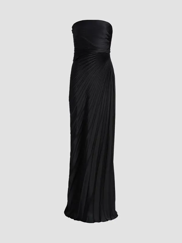 A.L.C. Pleated Strapless Gown