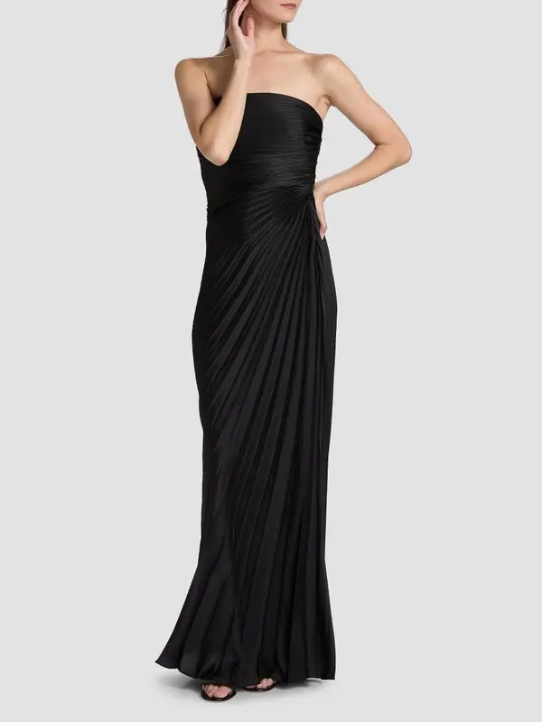 A.L.C. Pleated Strapless Gown