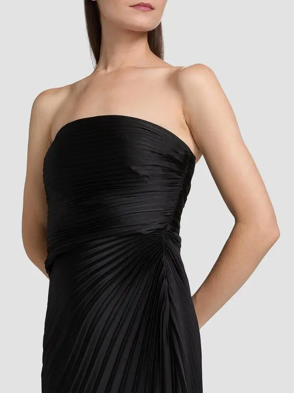 A.L.C. Pleated Strapless Gown