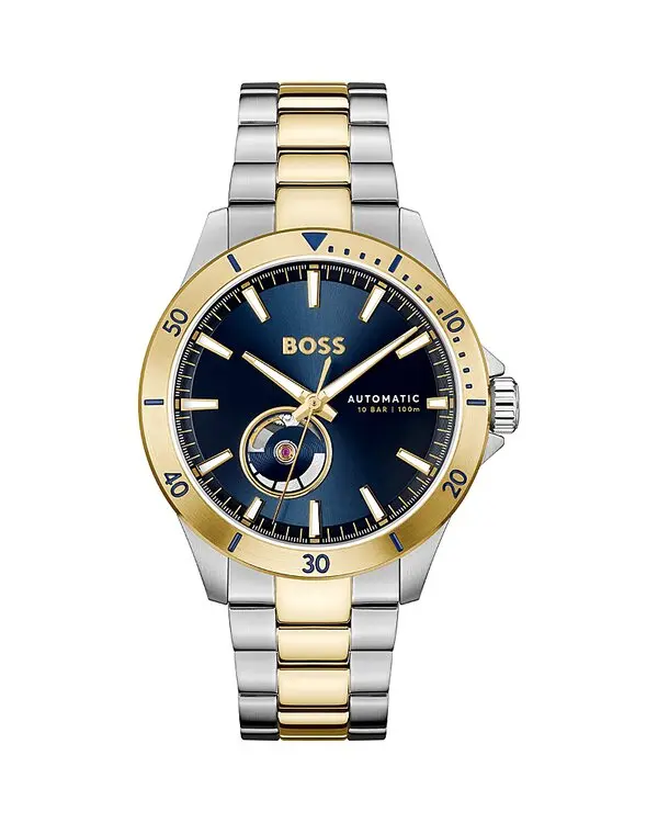 Hugo Boss Troper Automatic Watch, 43mm - Blue/two-tone