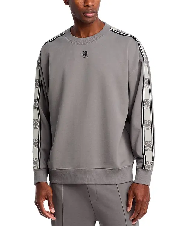 Hugo X Rb Dustrip Cotton Logo Taped Oversized Fit Sweatshirt