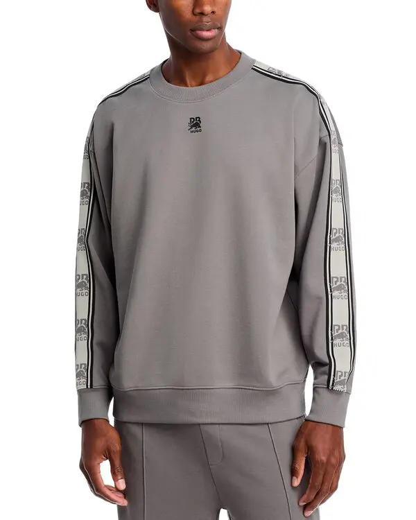 Hugo X Rb Dustrip Cotton Logo Taped Oversized Fit Sweatshirt